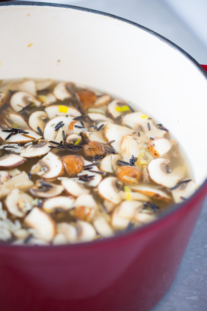 how to make leek and mushroom soup
